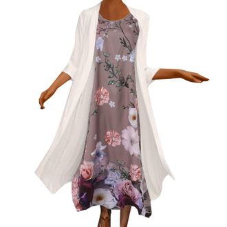 Generic Kleid f&uuml;r Brautmutter Mit Jacke Hochzeit Kleidung Zweiteiler Frauen Abendkleider Sch&ouml;ne Hochzeit Brautmutterkleider Elegant Festliche Kleid Hochzeitsk