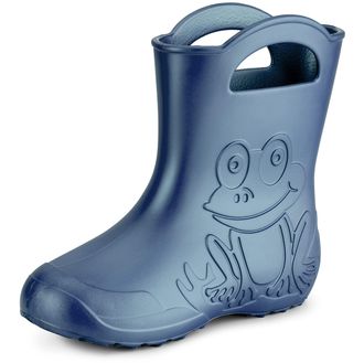 Ladeheid Eva Gummistiefel Damen federleichte wasserdichte Damenschuhe Regenschuhe LA-CA-09 (Metallisches Blau-2, 38/39 EU)