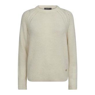 Mos Mosh MOS Mosh, Femme, Pulls, Beige, Taille: 44 FR Pull Tricot Doux Thora Ecru