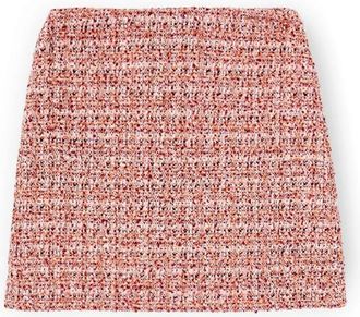 Motivi Femme, Jupes, Rouge, Taille: 40 FR Minijupe en tissu boucl&eacute;