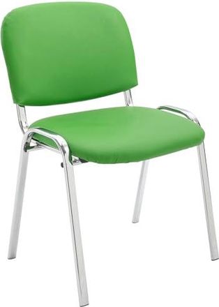 Clp Sedia ospite impilabile KEN in similpelle verde