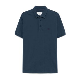 Etro Homme, Tops, Bleu, Taille: S Polo imprim&eacute; Rome