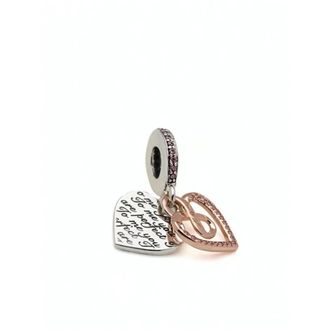Pandora Zwei-Ton Unendlichkeit Herz Doppel-Anh&auml;nger - - Accessories - Damen - Mehrfarbig - ONE SIZE