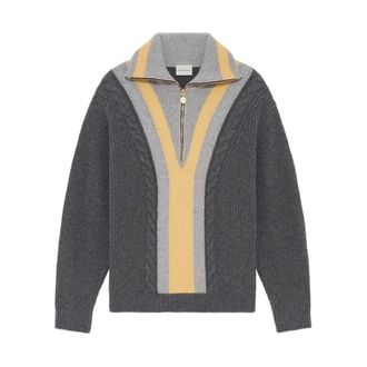 Dr&ocirc;le de Monsieur Trucker Half-Zip Pullover - - Knitwear - Herren - Grau - L