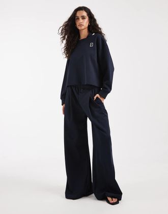 Lacoste Pantalon de jogging densemble &agrave; logo et cordon de serrage - Bleu marine