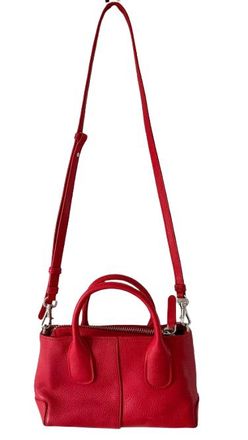 Tod's Red Calfskin Leather Bag