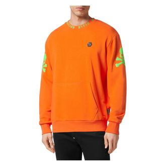 Philipp Plein Sweatshirt Skull&Bones - - Sweatshirts & Hoodies - Herren - Orange - 4XL