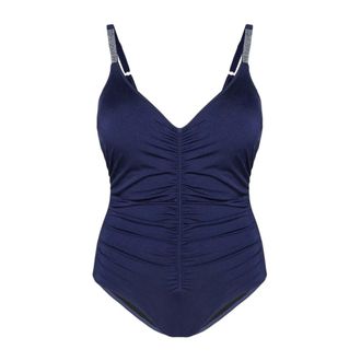 Fiorella Rubino Einteiliger Badeanzug mit Drapierung und leuchtenden Details - - Swimwear - Damen - Blau - L