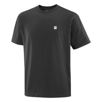 Salomon Homme, Tops, Noir, Taille: L Round Logo Graphic T-Shirt