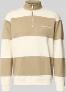 Marc O'Polo Denim Relaxed Fit Troyer aus reiner Baumwolle