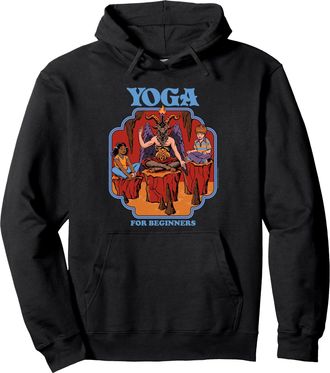 Steven Rhodes Satanic Yoga Sarcastic Retro Vintage Funny Adult Humor Pullover Hoodie