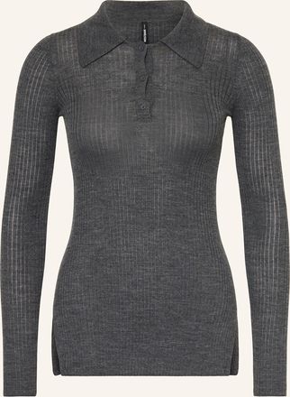Worst Behavior Wrstbhvr Strick-Poloshirt Romi grau