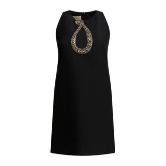 Valentino Verzierte Krepp-Shift-Kleid - - Dresses - Damen - Schwarzk - S