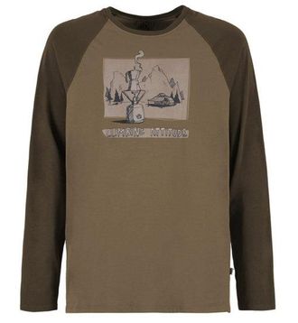 E9 Long Coffee M - Langarmshirt - Herren