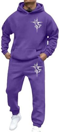 Generic Ensemble Survetement Grande Taille Ensemble Classe Vert Vetements Kimono Ciel Tendance Bain Sportif Polo Baggy Dashiki Décontracté Foncé Manchette Hab