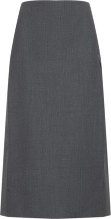 Jil Sander Jupe midi - Femme - Jupes - Gris - Taille: 40 FR