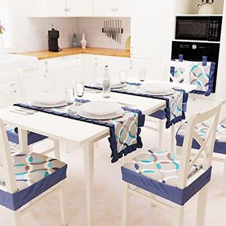 Petti Artigiani Italiani Tischläufer, Blauer Kreis, 40 x 140 cm, 1 Stück