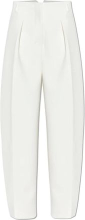 Jacquemus Femme, Pantalons, Blanc, Taille: 38 FR Ovalo Crease Pantalons