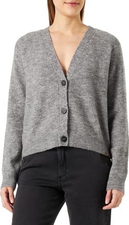 Camel Active Damen 309556/8K61 Strickjacke, Flanell Melange, XL