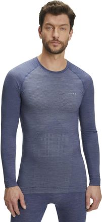 Falke Herren Baselayer-Shirt Wool-Tech Light Round Neck M L/s Sh Wolle Funktionsmaterial schnelltrocknend 1 St&uuml;ck, Blau Capitain 6751, XXL