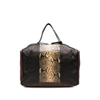 Dries Van Noten Snake-Effect Leather Belt Bag - Black
