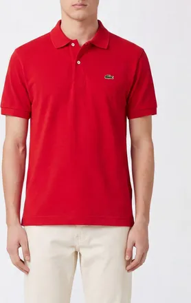 Lacoste Klassisches kurz&auml;rmeliges Baumwoll-Poloshirt von mit Logo-Patch
