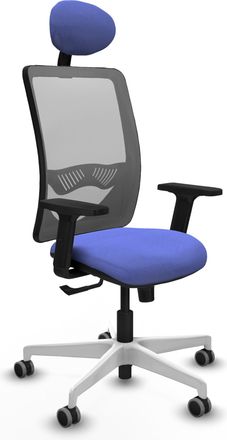 Piqueras y Crespo B&uuml;rostuhl Parquet Zulema mit 2D-Armlehnen, h&ouml;henverstellbarer Lendenwirbelst&uuml;tze und festem Kopfteil, ausgestattet mit 3 Positionen und Schneideschaum