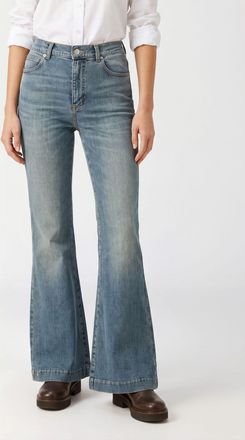 Alexander McQueen McQueen Hoch taillierte Flare-Jeans von aus Baumwolldenim