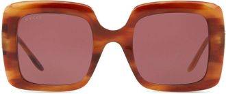 Gucci Eckige Oversized-Sonnenbrille - Braun