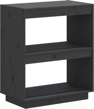 Generic Massivholz Kiefer B&uuml;cherregal, Regal, Standregal, Aktenregal, B&uuml;roregal, Raumtrenner Aufbewahrung f&uuml;r Wohnzimmer(Nat&uuml;rlich 40x35x71cm) (Grau 52)