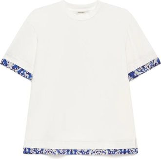 Maliparmi Maliparmi, Femme, Tops, Blanc, Taille: 38 FR T-Shirt &agrave; Imprim&eacute; Botanique
