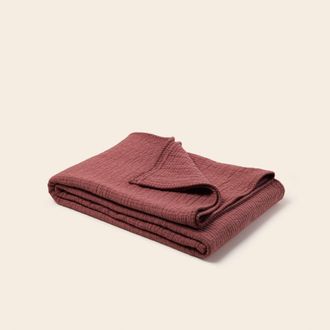 Madura Couvre-Lit Ilario Terracotta et feston - ROSE