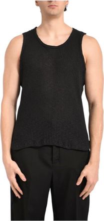 Costumein Homme, Tops, Noir, Taille: XL Ribbed Sleeveless Top