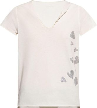 Zadig&Voltaire T-Shirt mit Strassverzierung - Nude