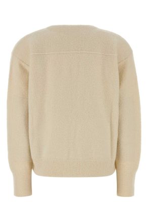 Bottega Veneta Gold-Clasp Cardigan - Beige