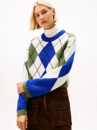 Tommy Hilfiger Strickpullover ALPACA BLEND ARGYLE C-NK LS SWT