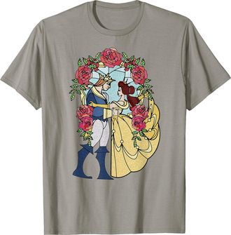 Disney Die Sch&ouml;ne und das Biest Buntglas T-Shirt T-Shirt