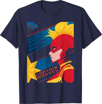 MARVEL Captain Marvel Carol Danvers Jets Profile T-Shirt T-Shirt
