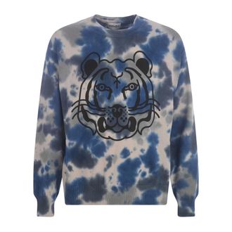Kenzo Baumwollpullover mit Print - - Knitwear - Herren - Grau - S