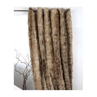 HOME MAISON Homemaison - Rideau &eacute;pais Imitation Fourrure Marron Clair 230x250 cm