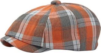 Generic Casquette Plate Bérets Homme Femme Baker Boy Hat Flat Cap - 8 Panel Casquette Gavroche à Carreaux Rétro Gatsby Ivy Chapeau, Réglable 55-60 cm (FR/ES, 