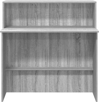 Generic Empfangstheke mit Ablagef&auml;chern, Moderne B&uuml;ro-Empfangstheke, Robuster Rezeptionsschreibtisch aus Holzverbundwerkstoff f&uuml;r Unternehmen, Zuhause, B&uuml;ro (