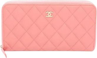 Chanel Portefeuille long (bi-pli) Pre-owned - Femme - Pre-owned - Rose - Taille: ONE Size