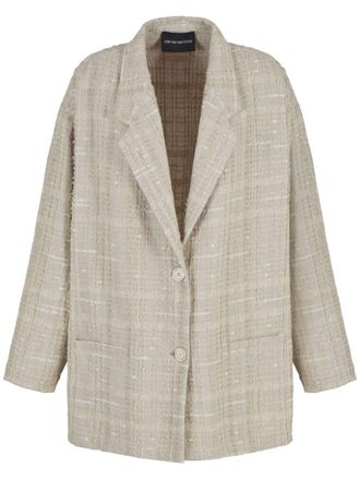 Emporio Armani Einreihiges Boucle-Sakko - Nude