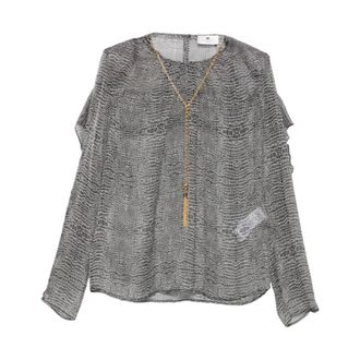 Elisabetta Franchi Python-Print Seidenbluse - - Blouses & Shirts - Damen - Schwarzk - L