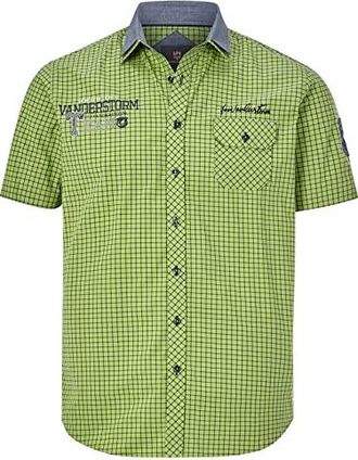 Jan Vanderstorm Homme Chemise À Manches Courtes Rutger Vert Clair, 7XL (XXXXXXXL) - 55/56