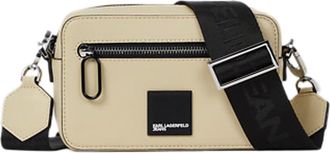 Karl Lagerfeld Karl Lagerfeld Jeans, Herren, Weiche Kameratasche Mit Box-Logo, Pebble, Einheitsgröße