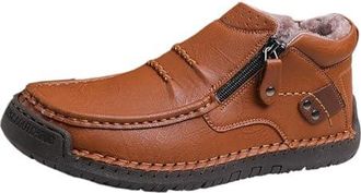 Generic Bottes de conduite en cuir faites &agrave; la main pour homme - Chaussures d&eacute;contract&eacute;es &agrave; enfiler de qualit&eacute; sup&eacute;rieure avec soutien de la vo&ucirc;te plantaire, 