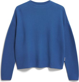 Armedangels Damen Pullover aus Bio-Baumwolle MERINAA Links Links Loose Fit Dark Morning