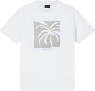 A|X Armani Exchange Femme, Tops, Blanc, Taille: 38 FR T-shirt Coupe D&eacute;contract&eacute;e